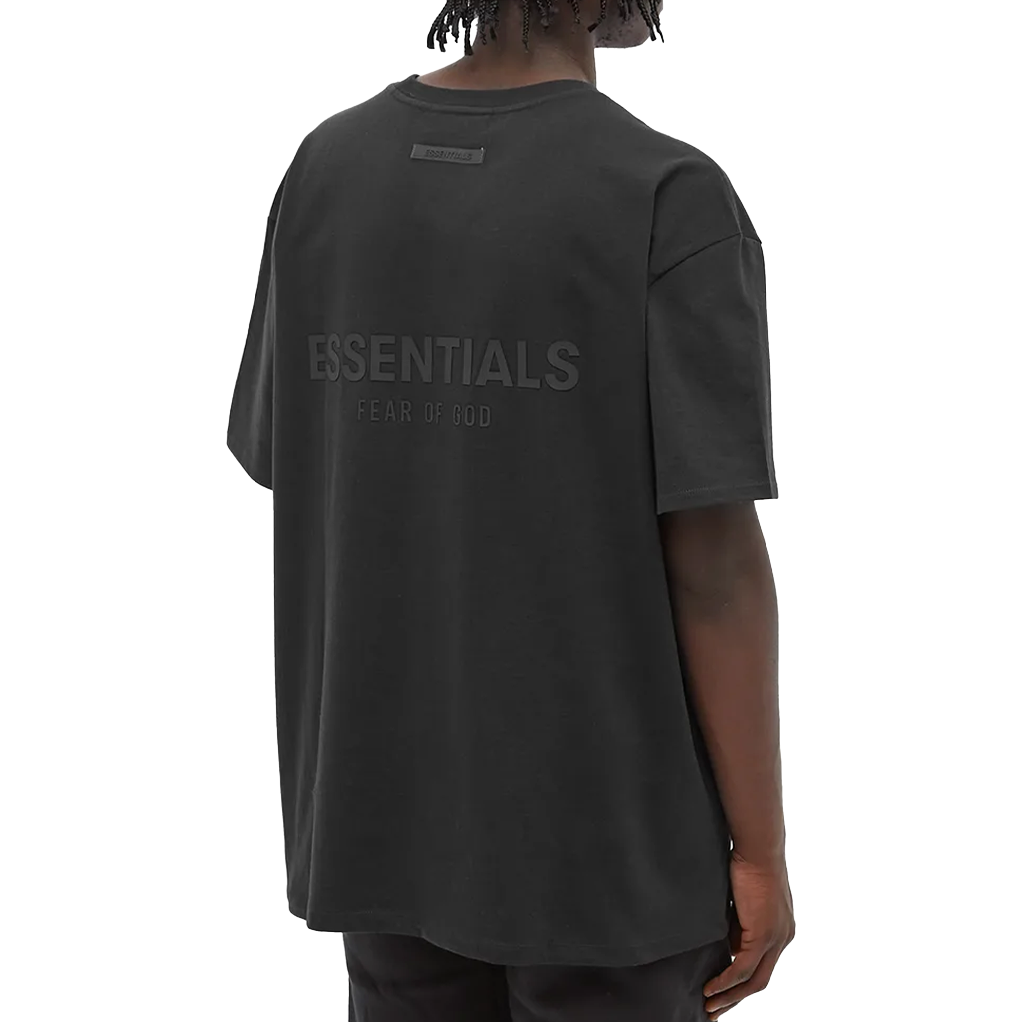 Fear of God Essentials Back Logo Tee Black (SS21) – STEALPLUG KL
