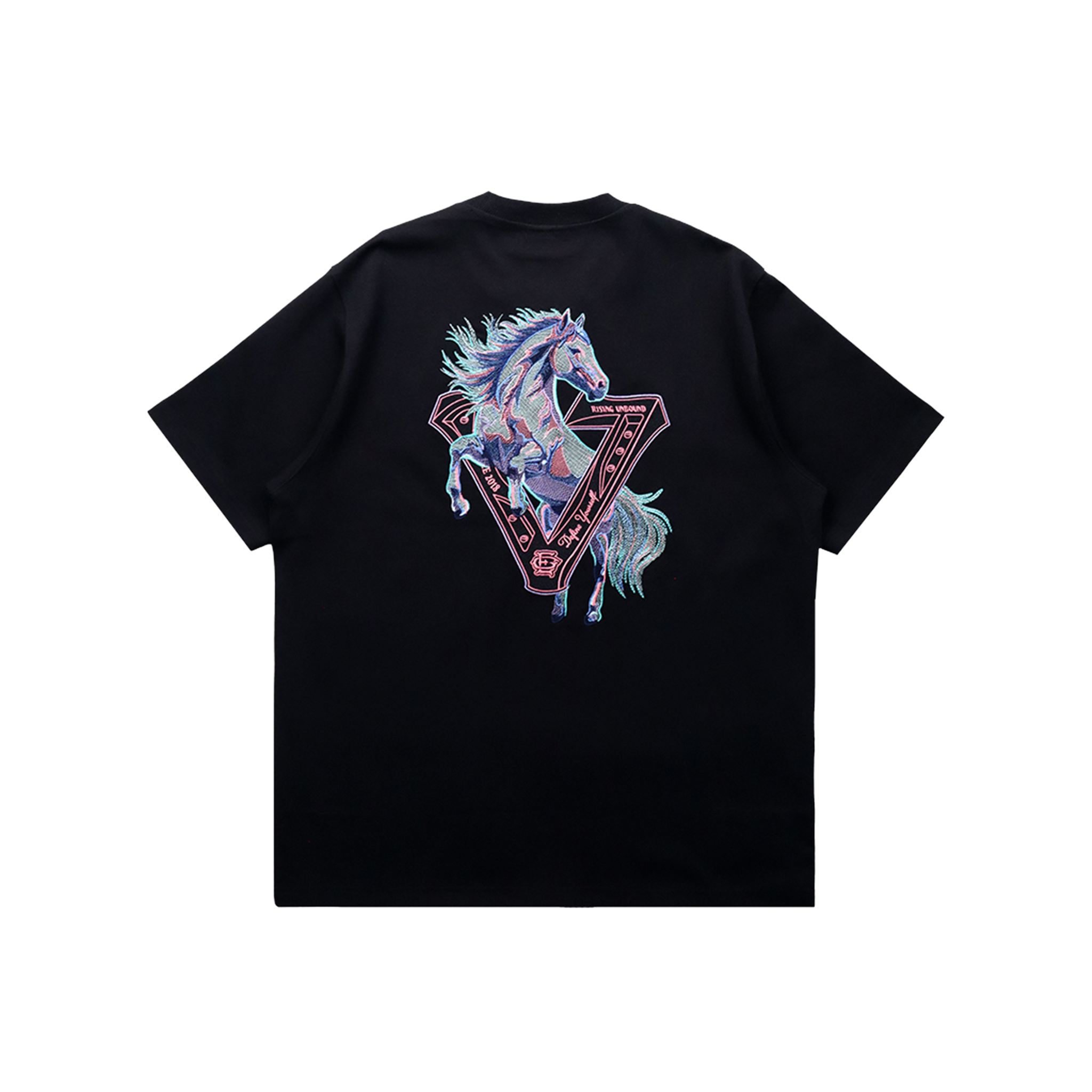 EGLAF RU Embroidery Stallion Tee Black (SS26) – STEALPLUG KL