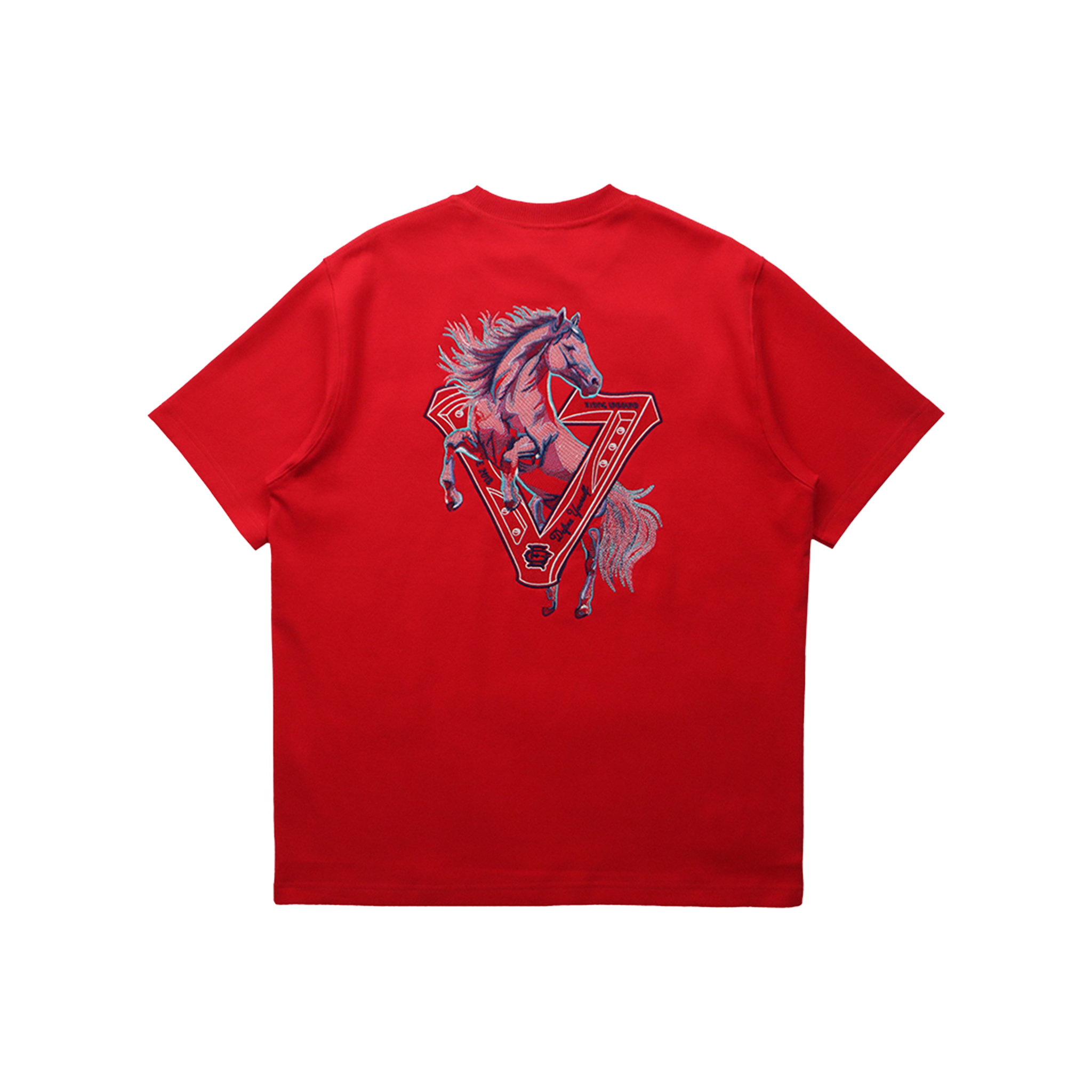 EGLAF RU Embroidery Stallion Tee Red (SS26) – STEALPLUG KL