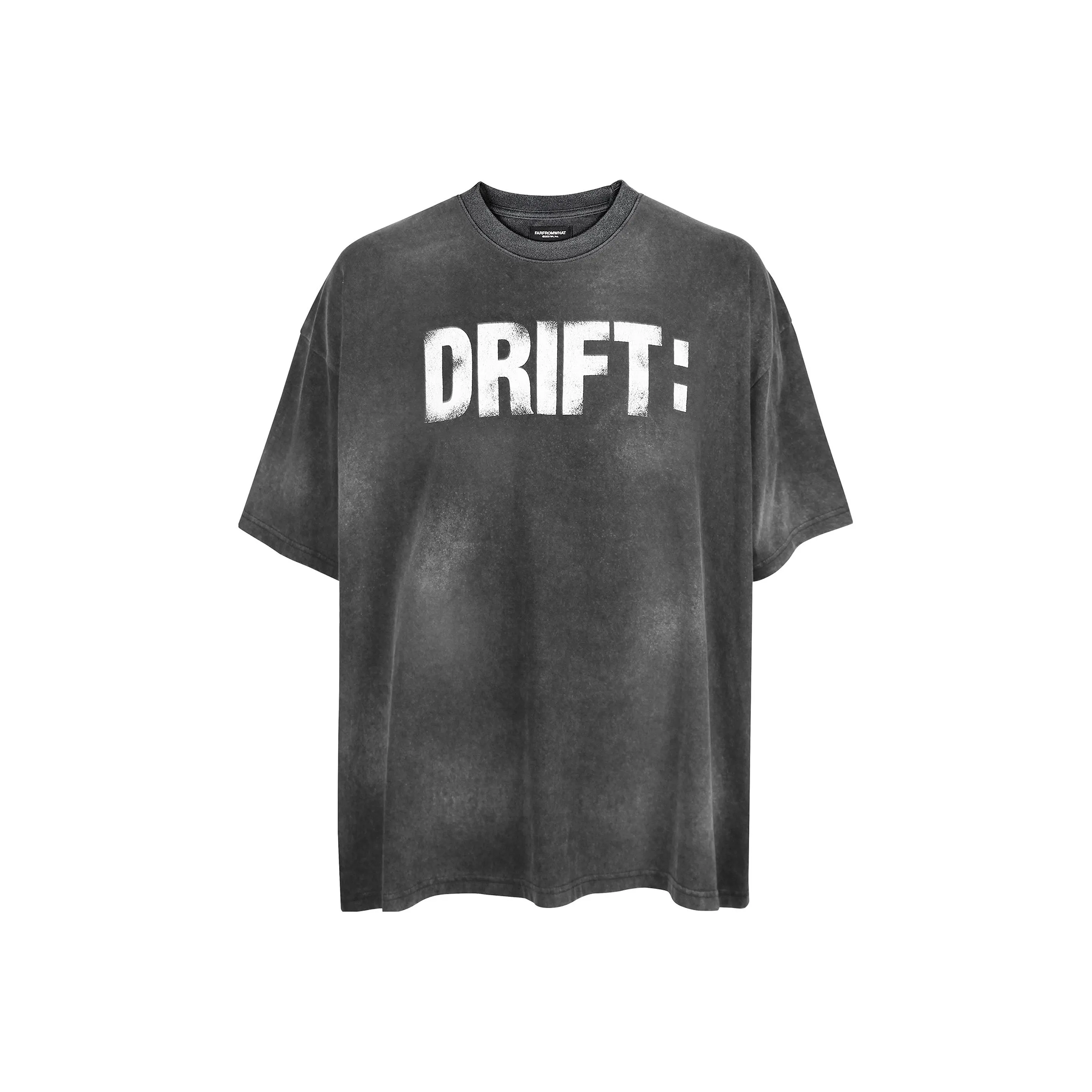 FAR FROM WHAT Far Washed Drift Tee Black (FW23) – STEALPLUG KL
