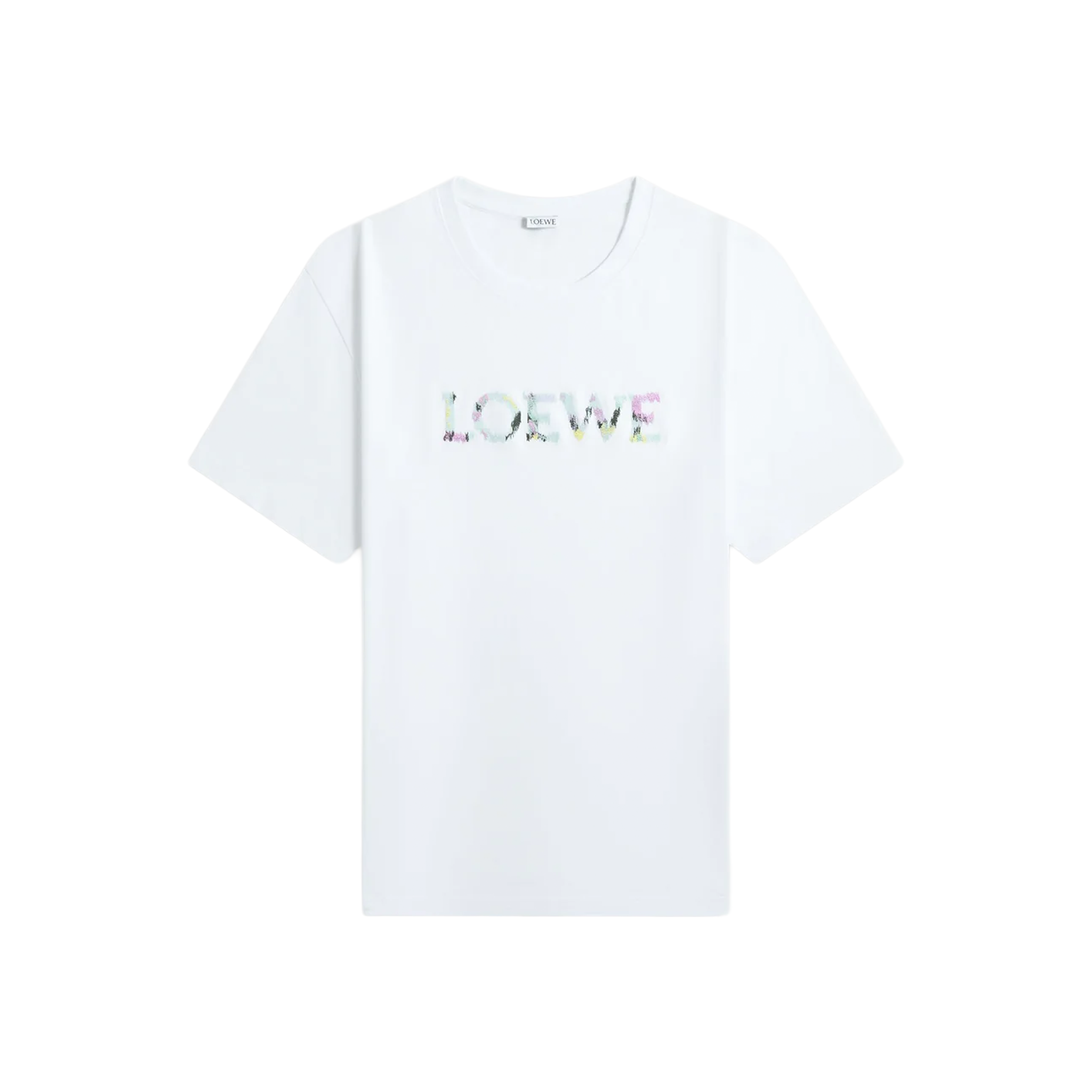 LOEWE Anagram Logo Embroidery Relaxed Fit Tee White (FW25) – STEALPLUG KL