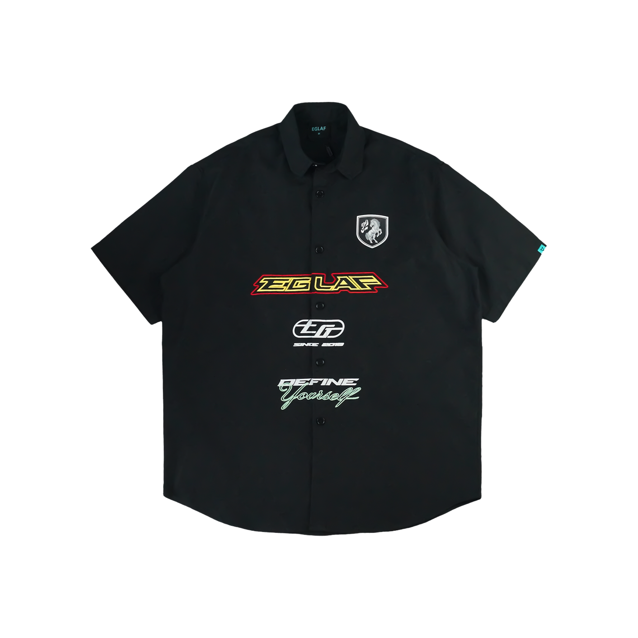 EGLAF RU Multi Logo Shirt Black (SS26) – STEALPLUG KL