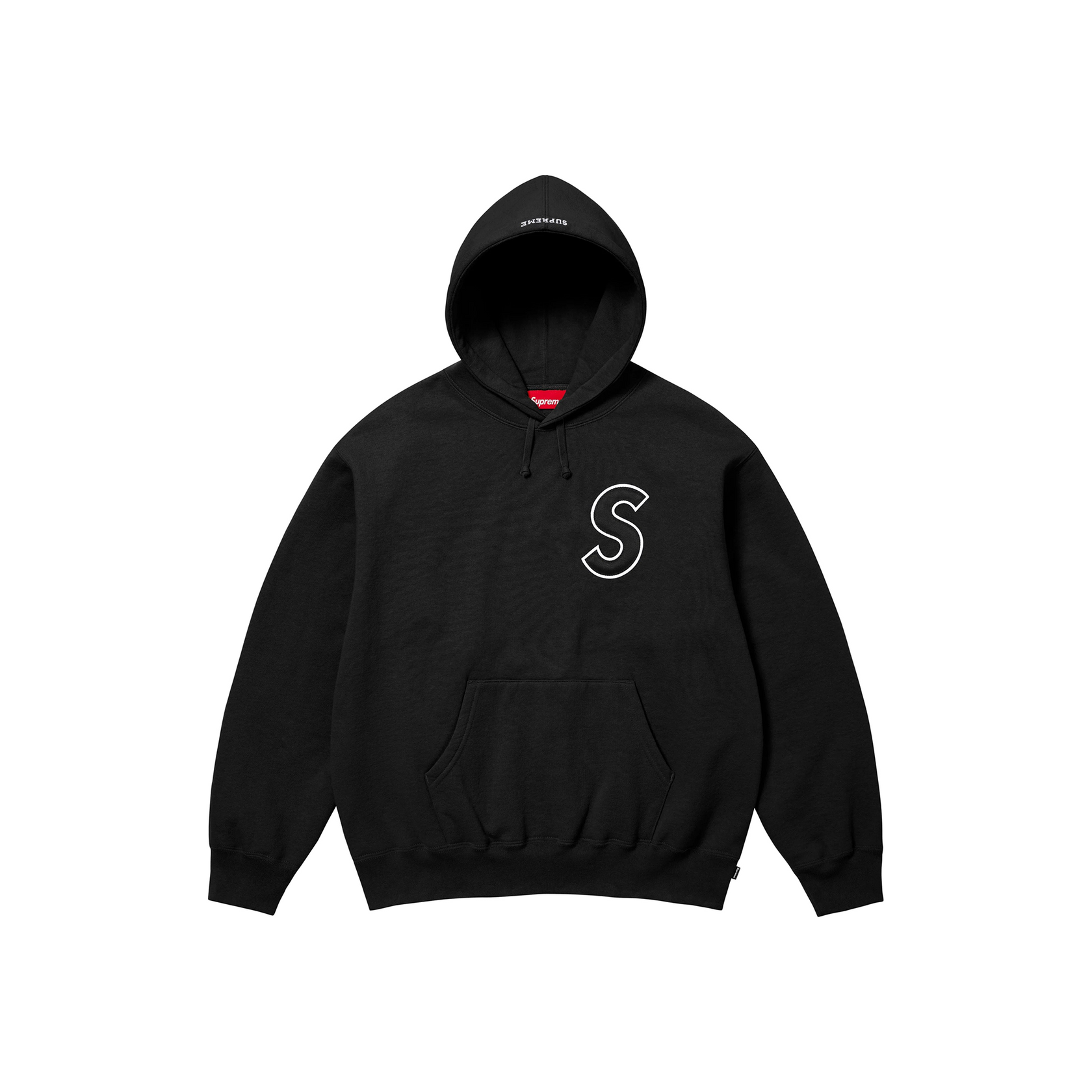 Supreme S Logo Hoodie Black (SS25) – STEALPLUG KL