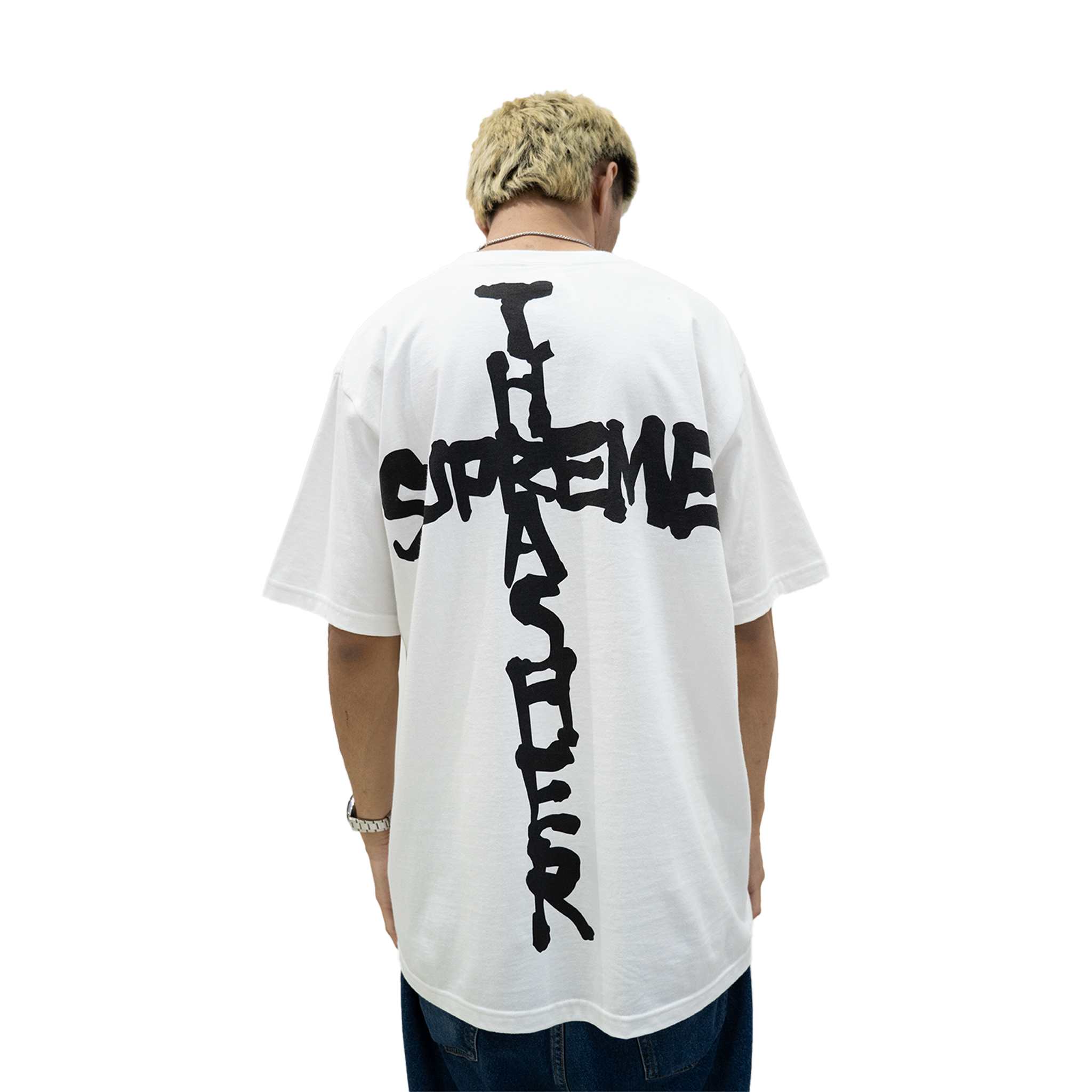 Supreme Thrasher Cross Tee White (FW24) – STEALPLUG KL