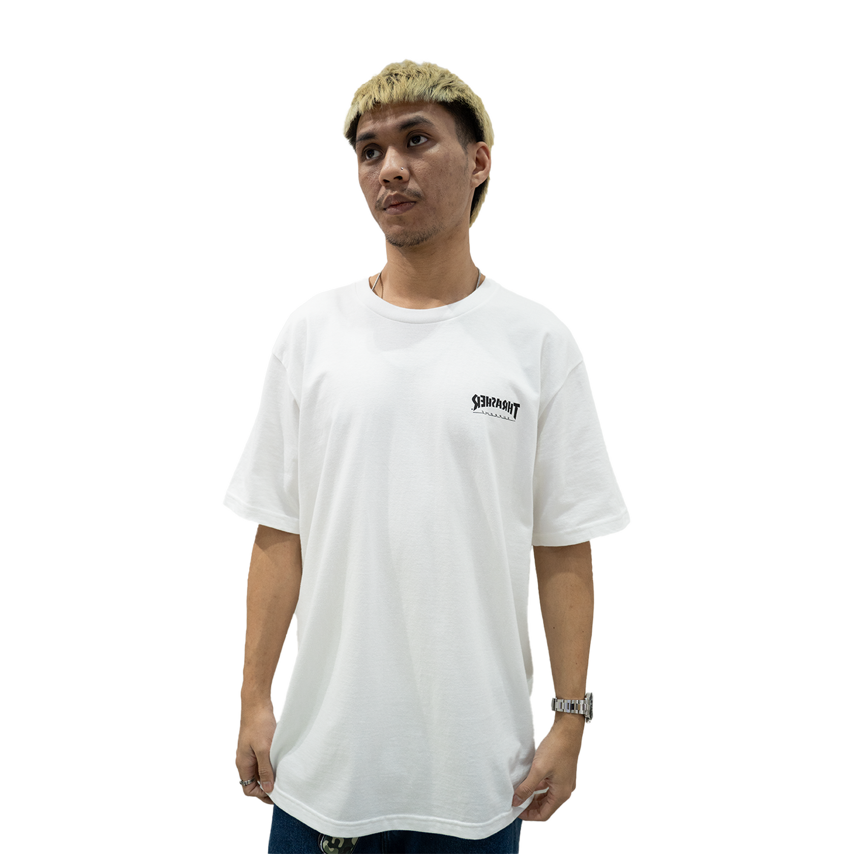 Supreme Thrasher Cross Tee White (FW24) – STEALPLUG KL