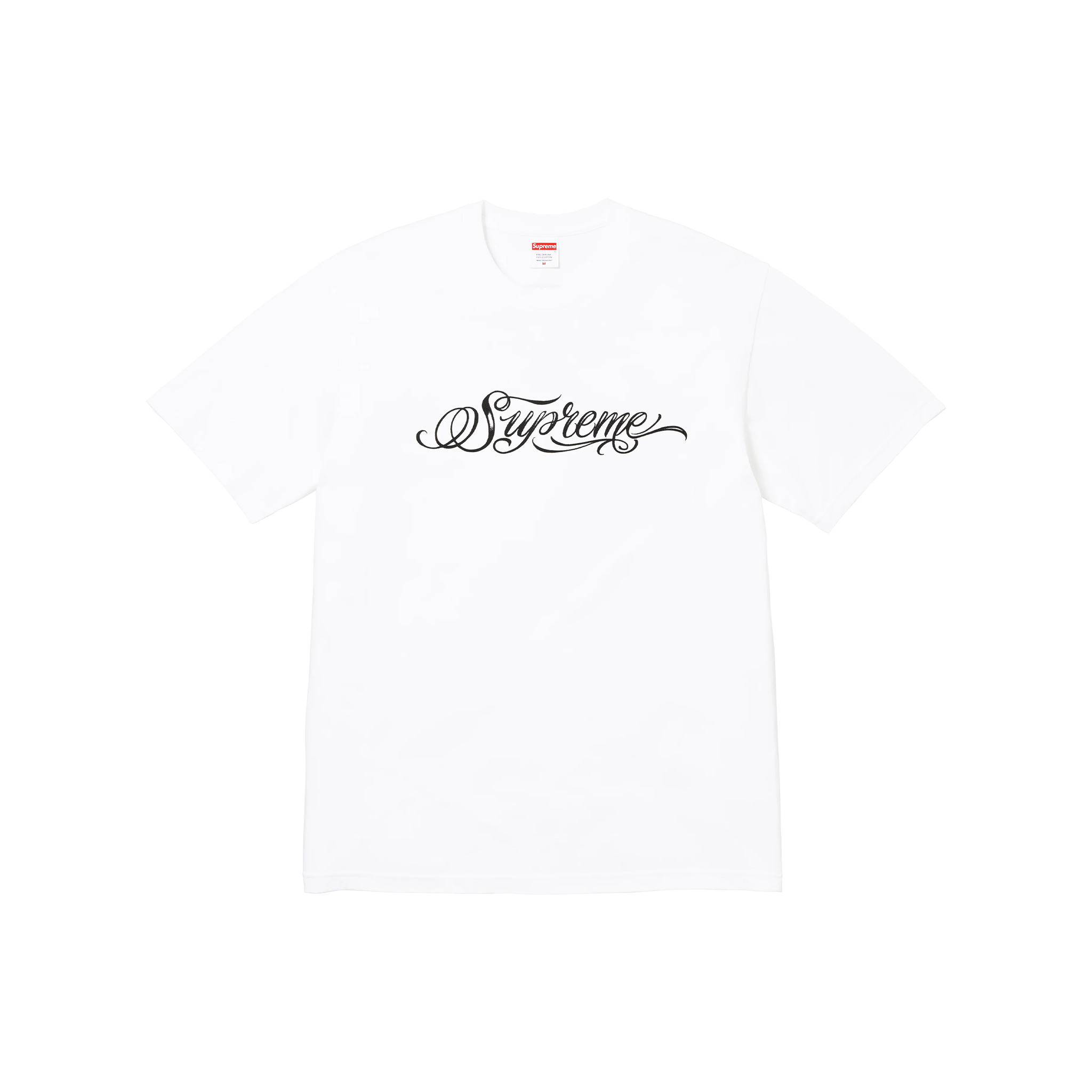 Supreme Script Tee White (FW24) – STEALPLUG KL
