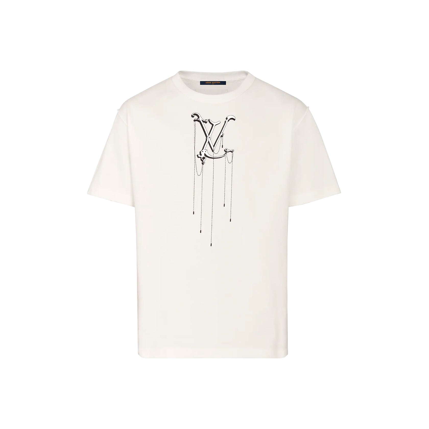 Louis Vuitton LV Pendant Embroidery Tee White – STEALPLUG KL